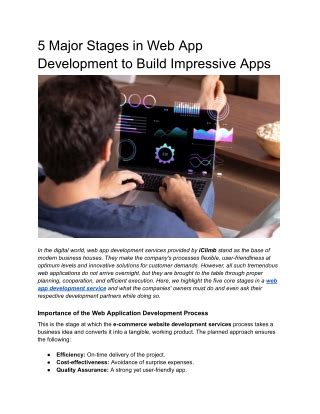 PPT Major Stages In Web App Development To Build Impressive Apps PowerPoint Presentation