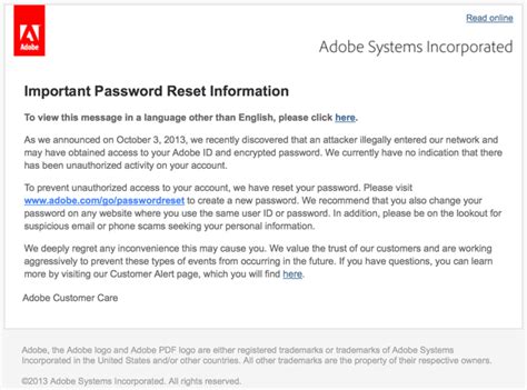 Adobe Password Resets Definite Cause For Concern