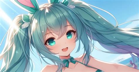 初音ミク 夏日バニー 初音ミク Summer Bunny Miku Zh Chihiroのイラスト Pixiv