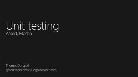 Nodejs Workshop Nodejs Unit Testing Pptx Web Development Internet