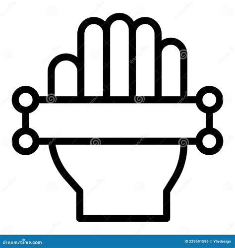 Verification Palm Scanner Icon Outline Vector Biometric Scan Stock Vector Illustration Of