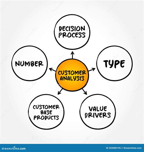 Customer Analysis Mind Map Concept For Presentations And Reports Stock