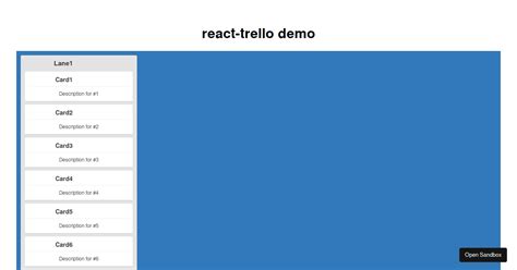 React Trello Examples Codesandbox