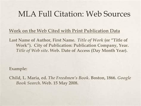 PPT MLA Citation Guide PowerPoint Presentation Free Download ID