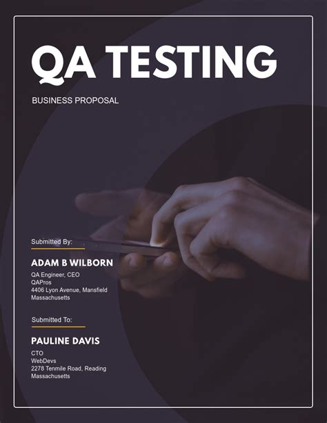 Qa Testing Proposal Template Visme
