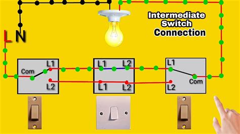 On Vidio Intermediate Switch Wiring Connection 4 Way Switch Wiring Connection Diagram Its