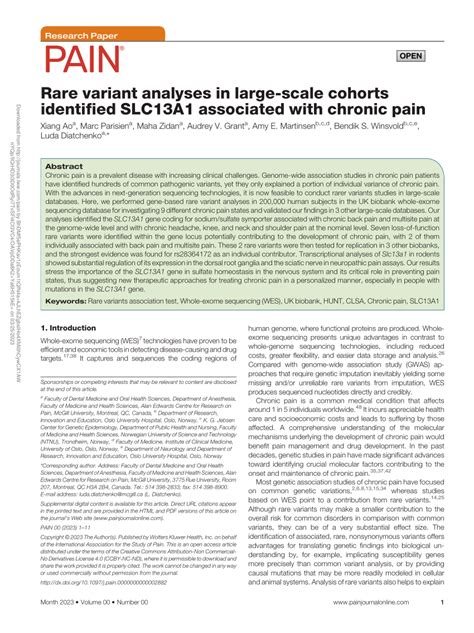 Pdf Rare Variant Analyses In Large Scale Cohorts Identified Slc13a1