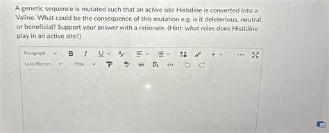 Solved A Genetic Sequence Is Mutated Such That An Active
