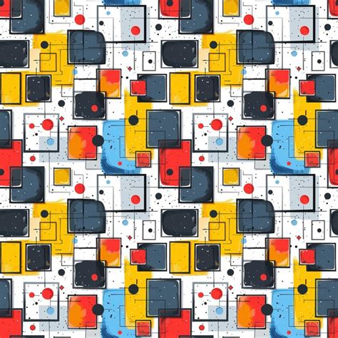 Premium Photo Seamless Flat Vector Rectangular Geometric Pattern