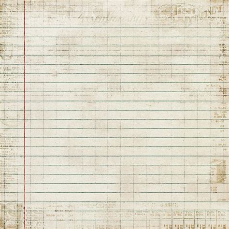 Grunge Notebook Paper Printable Lined Old School Paper Digital Junk Journal Supplies Scrapbook