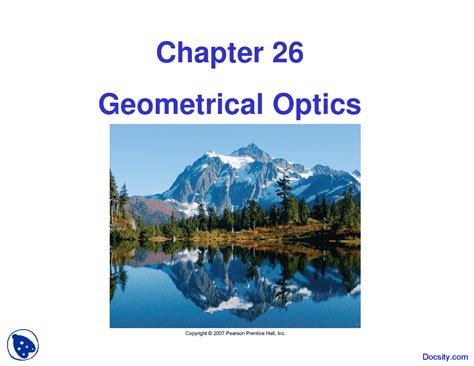 Geometrical Optics General Physics Lecture Slides Docsity