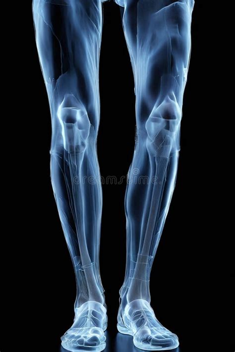 Walking Skeleton X Ray Style 3d Illustration Of Human Lower Limbs Stock Image Image Of