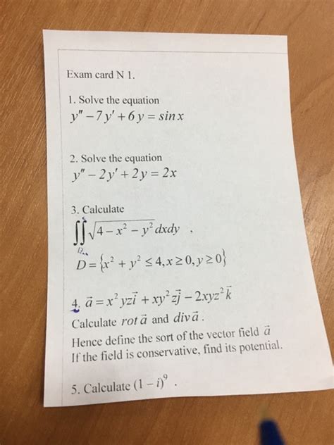Solved Solve The Equation Y Y Y Sin X Solve The Chegg Com