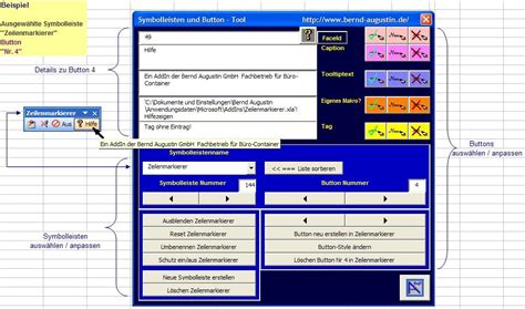 Symbolleisten Und Button Tool Und über 50 Weitere Freeware Addins