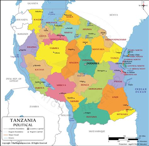 Tanzania Map Pdf