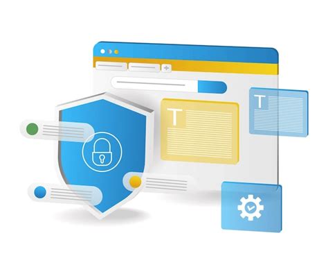 premium vector security open browser