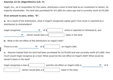 solved exercise 12 21 algorithmic lo 7 vogel inc an