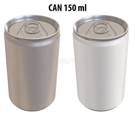 3d Rendering High Resolution Image Of Can 150ml White And Silver