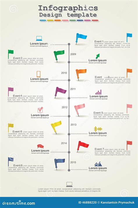 Infographics Timeline Element Layout Vector Stock Vector