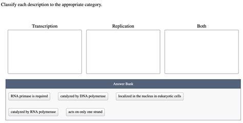 solved classify each description to the appropriate