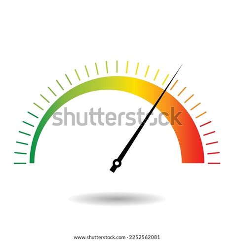 Gauge Meter Indicatorprogress Performance Chart Vector Stock Vector Royalty Free 2252562081