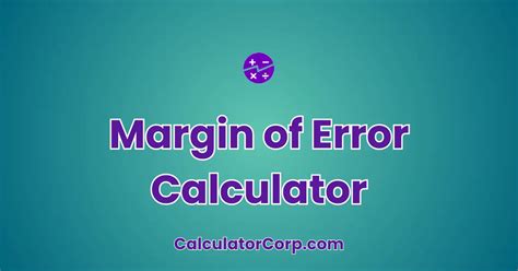 Margin Of Error Calculator