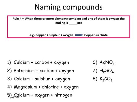 Wednesday 18 Th November Naming Compounds Lo Learn