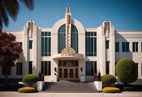 Art Deco Style School Design Stable Diffusion Online