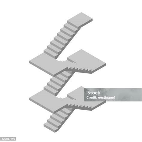 레벨 계단입니다 흰색 배경에 고립 3 차원 벡터 그림입니다 계단에 대한 스톡 벡터 아트 및 기타 이미지 계단 등측투영법 층계 Istock