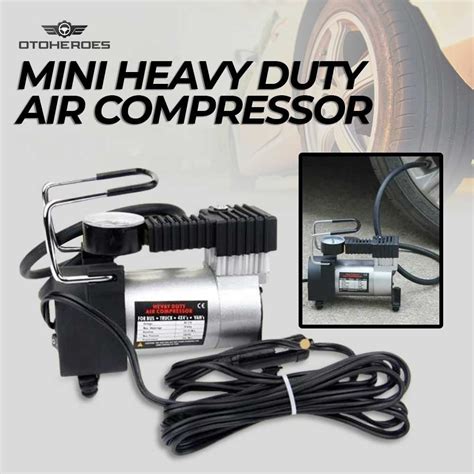 Jual Kompresor Kecil Praktis Otoheroes Mini Heavy Duty Air Compressor Dc 12v 150 Psi Shopee