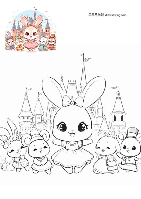 귀여운 토끼 색칠공부 도안 5종 모음 드로우 쏘잉 In 2024 Coloring Pages Coloring For