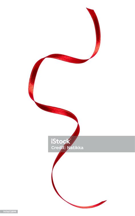 흰색 배경에 고립 된 붉은 색의 반짝이는 새틴 리본이 닫힙니다 장식 디자인을위한 리본 이미지 리본에 대한 스톡 사진 및 기타