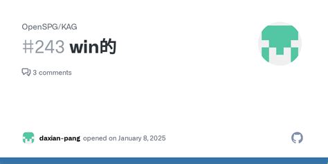 Win Issue Openspg Kag Github
