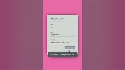 Cara Membuat Contact Us Html Css 2023 Mengareit Htmlcss Shorts 2023