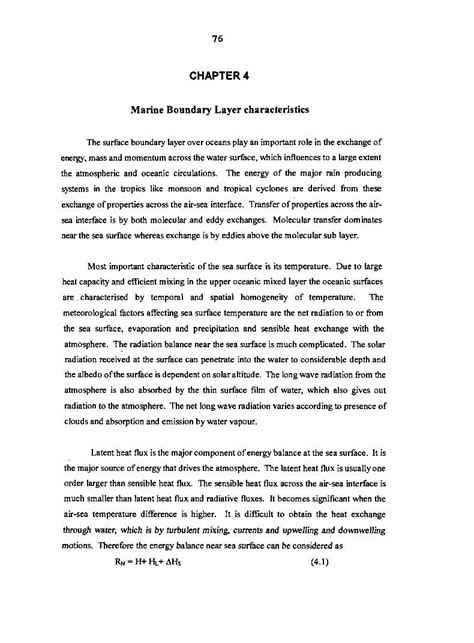 Pdf Chapter 4 Marine Boundary Layer Characteristicsshodhganga