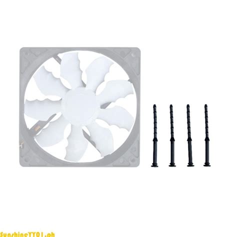 Sun 12 24 36pcs Computer Case Fans Pc Cooling Fan Mount Screws Black Rubber Screws Cpu Fan