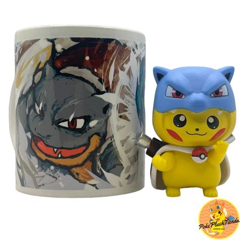 Promoción Figura Pikachu Cosplay Blastoise Más Taza Pokeplush