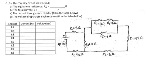 Solved 6 For The Complex Circuit Shown Find A The Chegg Com