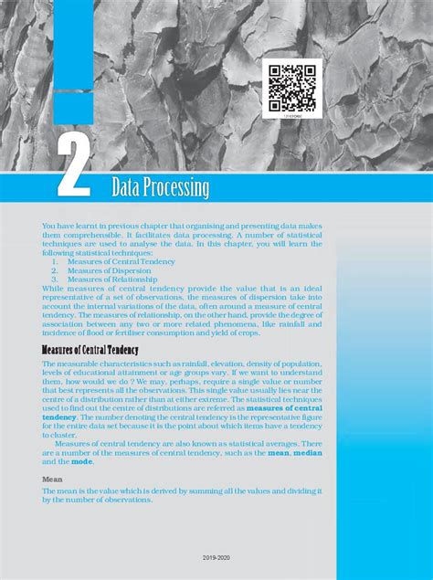 NCERT Book Class Geography Practical Work In Geography Chapter Data Processing
