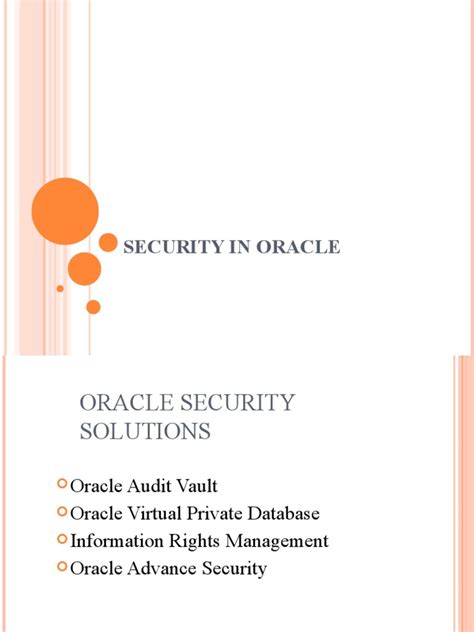 Oracle Security Docshare Tips