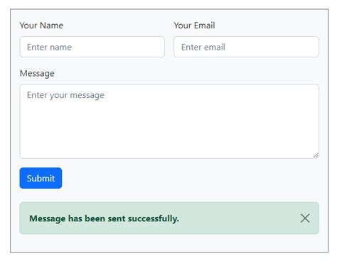 responsive contact form in bootstrap and send emails