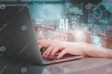 Engineer Working On Laptop Deep Analysis And Program Development