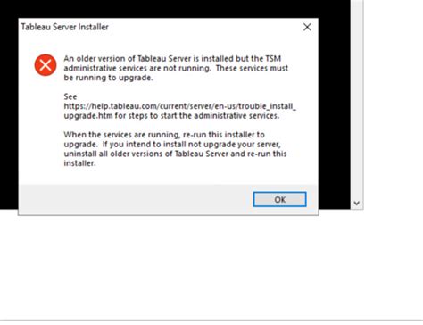 unable to install latest version of tableau server on windows server 2019