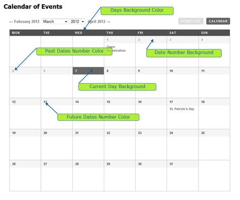 Календарь на Html для сайта Календарь для сайта на Javascript Html Css Пример 1