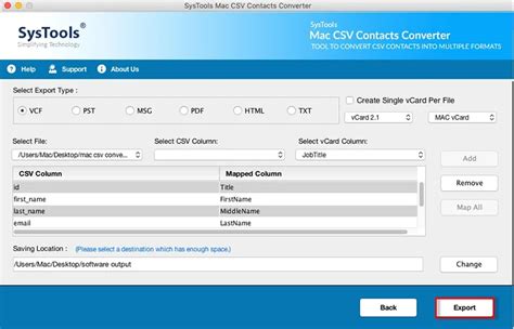 CSV To VCard For Mac Converter Tool Imports CSV Contacts Into Mac Contacts