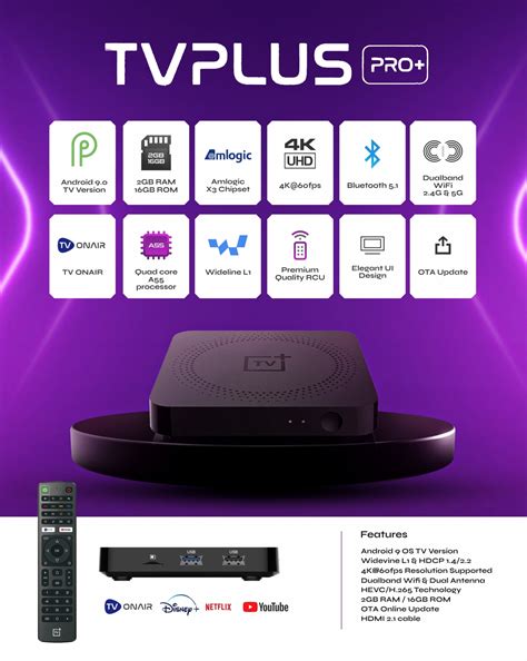 Tvplus Pro Plus Android 9 Box Quad Core 4k