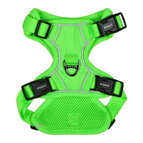 Puppia Neon Dog Harness H Sturdy Adjustable Neck And