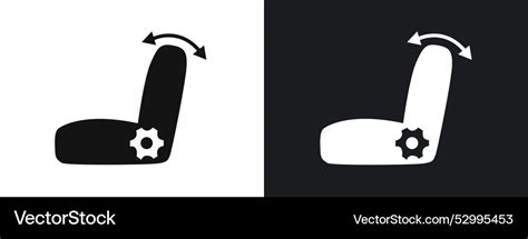 Car Seat Adjustment Icon Linear Graphics Set Vector Image