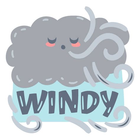 Cloud With The Word Windy On It Png And Svg Design For T Shirts