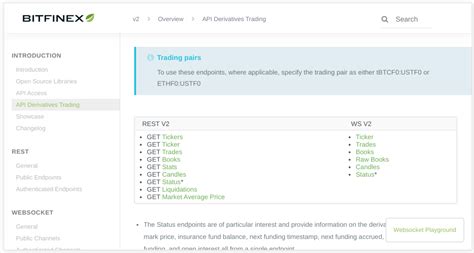 New Futures Trading Page Added To Api Documentation Bitfinex Blog